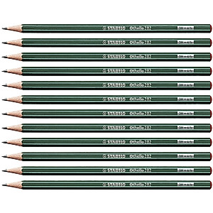 STABILO Othello 282/3H Pencil 3H Green with Stripes (Pack of 12)