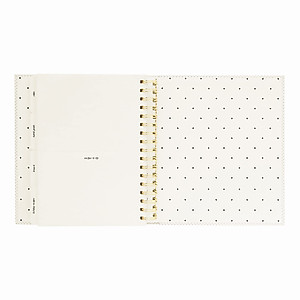 Sugar Paper Cream & Black Swiss Dot Recipe Book with Page Dividers and Guided Pages To Record and Organize Your Favorite Recipes