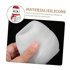FAVOMOTO Resin Jar Molds 4 Sets Snowman Jar Mold Snowman Storage Holder Epoxy Resin Moulds Resin Tray Molds Jewlery Holder Stencils for Crafts Silicone Mold with Lid Snowman Mold