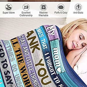Worktisky Mothers Day Idea Gifts for Mom from Daughter Son, Best Mom Gifts, Funny Mothers Day Idea Gifts, Mom Gifts from Daughters, Birthday Gifts for Mom, Mom Blankets from Daughter 60"x50"