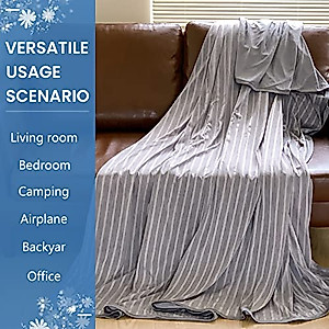 INGEROOM Cooling Blanket for Night Sweats Decorative - Stay Cool and Comfortable All Night Long, Cooling Blankets for Hot Sleepers,Lightweight Sofa Throw Blanket Grey Queen（90''x90''）
