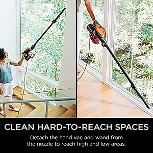 Shark HV301 Rocket Ultra-Light Corded Bagless Vacuum for Carpet and Hard Floor Cleaning with Swivel Steering, Gray/Orange