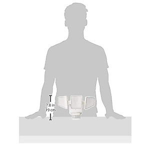 Enbrighten 2-in-1 LED Flood Light Outdoor, Security Light, 3100 Lumens, 3 Adjustable, 2200K-5000K, Motion Sensor Outdoor Light, White, 3 Head, Perfect for Driveway, Patio, Garage, and More, 40939