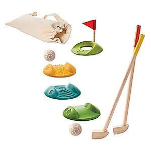 Amazon Basics Gross Motor Case Pack, Mini Golf, Walking Cups, Balance Board, Meadow Ring Toss, Meerkat Bowling
