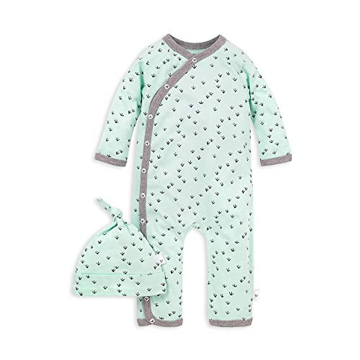 Burt's Bees Baby Baby Boy's Romper Jumpsuit, 100% Organic Cotton One-Piece Coverall, Tweet Feet, 6 Months