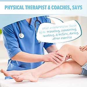 KEMFORD Calf Compression Sleeve for Men and Women - Shin Splint Sleeves for Leg, Calves – Running, Cycling