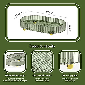 Light Luxury Tray Teacup Storage countertop Makeup Table Tray, Decorative Tray for Coffee Table countertop Kitchen Appetizer Breakfast Bed Bathroom or nightstand(White)