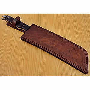 Poshland REG-Q-540- Custom Handmade Hi Carbon Steel(1095) Full Tang 13.3" Inches Nakiri Knife.