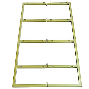 TBVECHI Wall Mounted Floating Shelves 4-Tier Gold Floating Display Shelves Connected Wood Shelf with Iron Frame Storage Shelves for Living Room Office Kitchen Bedroom Decor, Gold+White