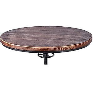 FUBIRUO Kitchen Table Set, 3 Piece Pub Table Set, Modern Round bar Table and Stools for 2, Bistro Bar Height Table Industrial Bar Stools Height Adjustable Easy Assemble for Kitchen Dining