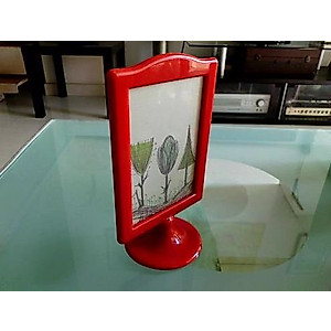 10 Pack Red 4x6" Double Sided Picture Frame Bulk,Stand Photo Frame Sign Display Holder with Inserts and Base,Each Holds 2 Pictures for Price Tag,Wedding, Ornaments,Party Frames Table Number