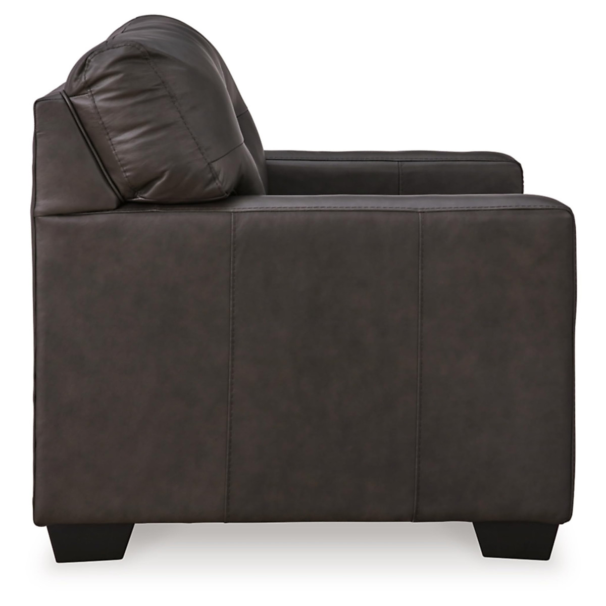Signature Design by Ashley Belziani Modern Tufted Leather Match Upholstered Oversized Chair, Black
