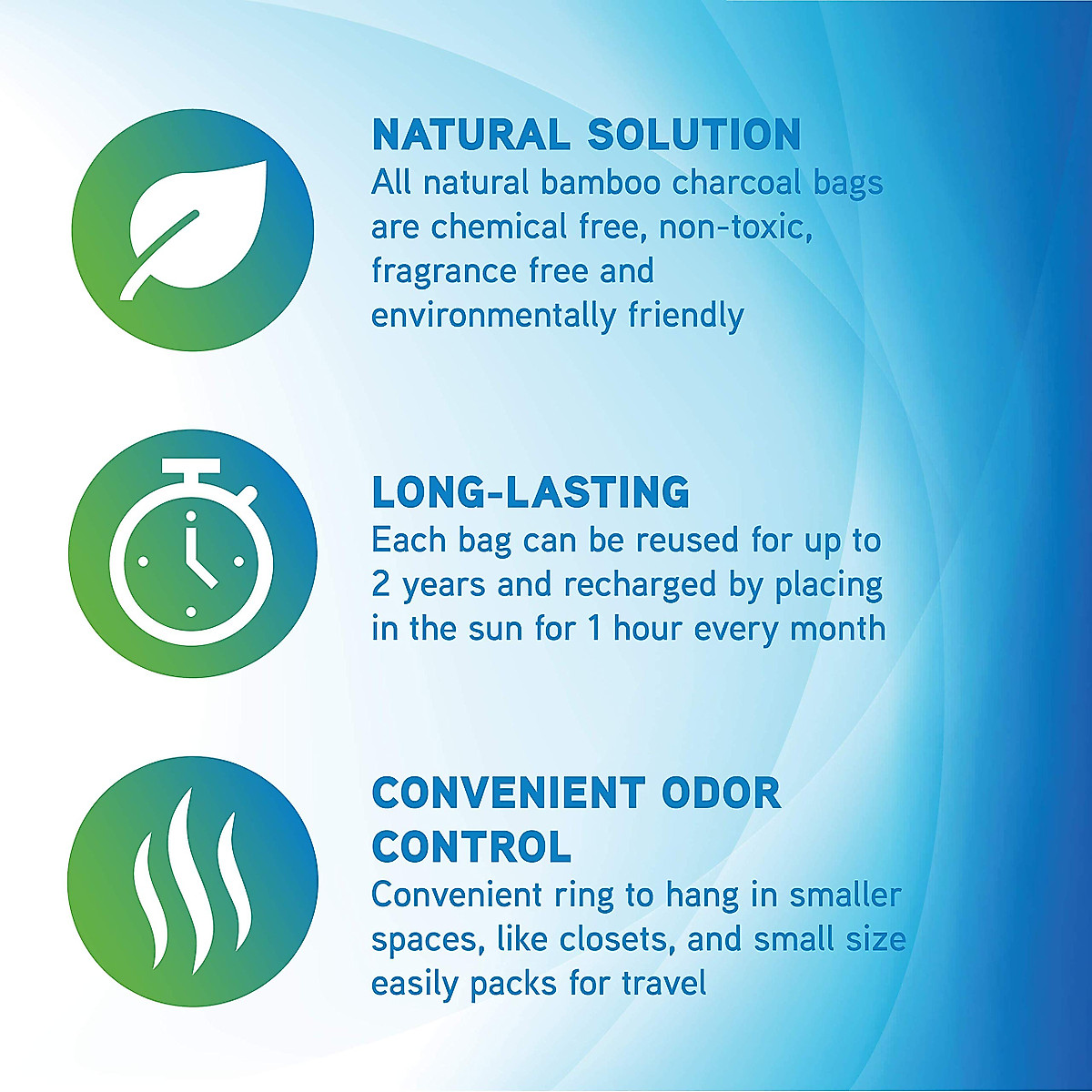 PureGuardian CB500 Bamboo Charcoal Air Purifying Bag, Eco-Friendly, Naturally Absorbs Odors, Excess Moisture and Pollutants, 500g, Gray