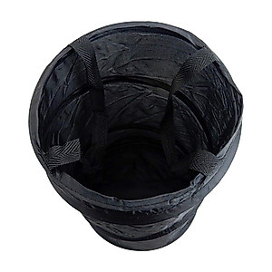 Car Trash Can and Storage Bin - Convenient Pop-Up Design for Egg & Berry Gathering, Laundry, Closet Organization - 7"x10" Size - Easy Cleanup and Compact Storage - Black