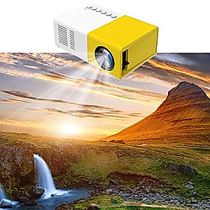 Aopirta Small Household Mini Projector, LED Portable Projector Supports HD 1080p Outdoor Mobile Power Supply, Outdoor Movie Projector, LED Pico Video Projector for Home