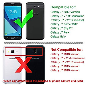 SYONER Shockproof Phone Case Cover for Samsung Galaxy J7 V 2017 (1st Gen)/ Galaxy J7 2017 / Galaxy J7 Prime/Galaxy J7 Perx/Galaxy J7 Sky Pro/Galaxy Halo[Black]