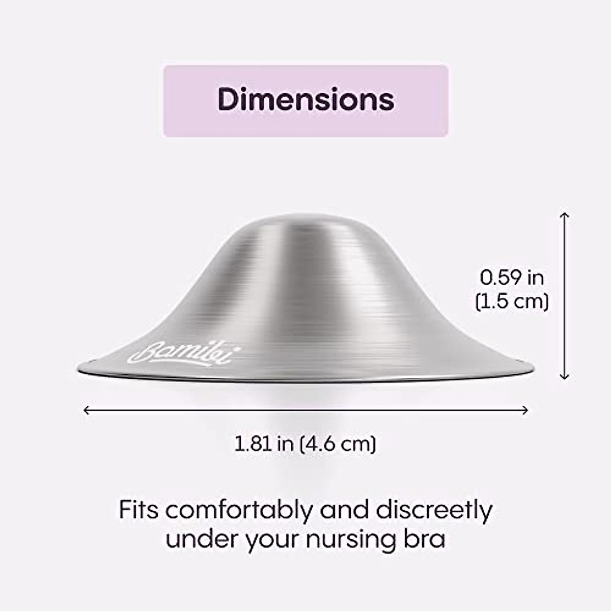 Bamibi Silver Nipple Shields for Nursing Newborn - The Original Silver Nursing Cups - 999 Silver Nipple Covers Breastfeeding - Nickel Free - Soothe and Protect Your Nursing Nipples