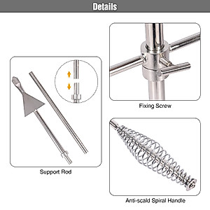 REDCAMP Stainless Swivel Campfire Grill Grate, Heavy Duty Fire Pit Grill with Carrying Bag for Open Flame Cooking