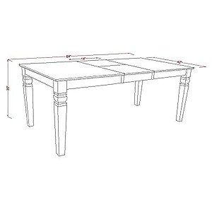 East West Furniture LGIP7-LWH-W Dining Table Set