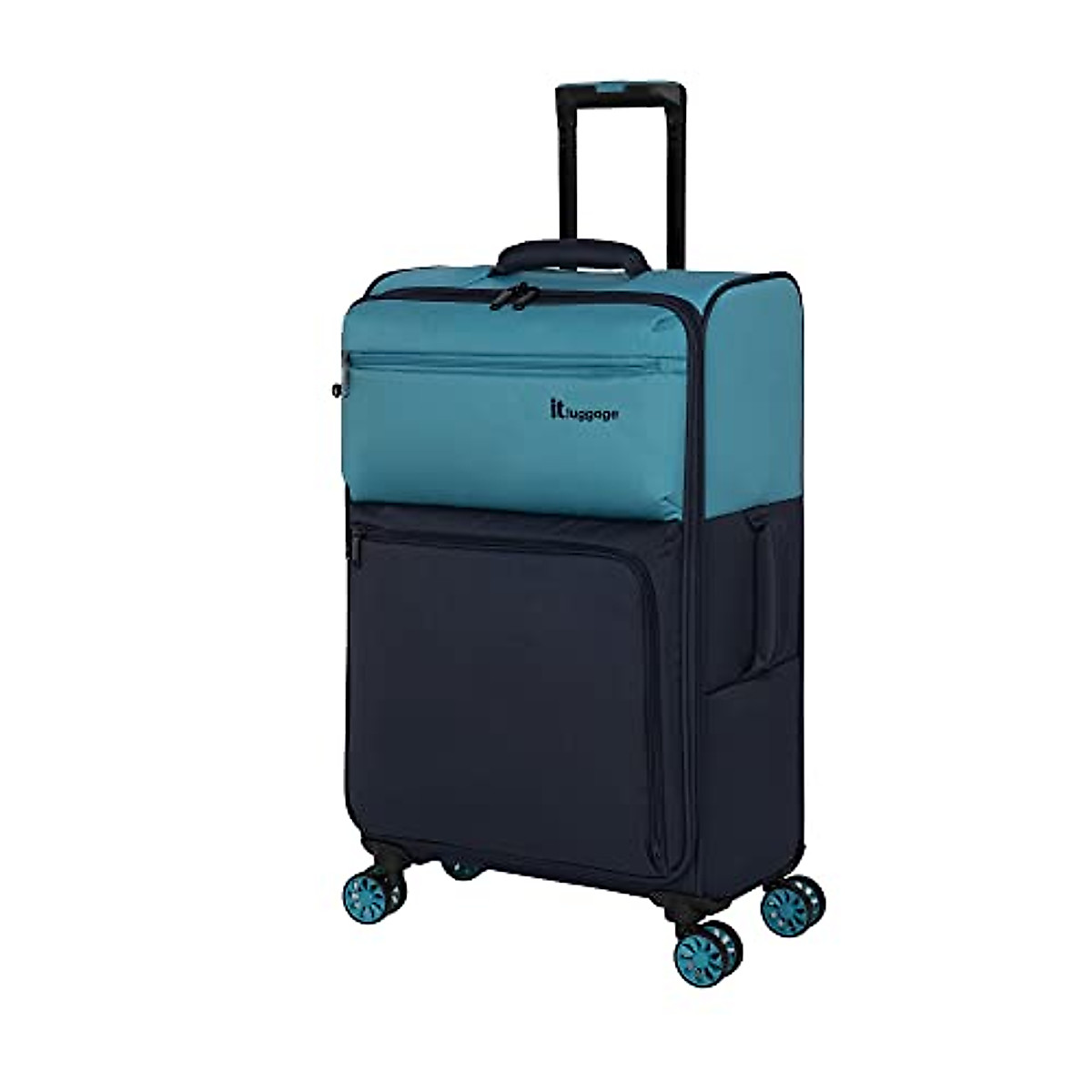 it luggage Duo-Tone 27" Softside Checked 8 Wheel Spinner, Capri Breeze/Dress Blues