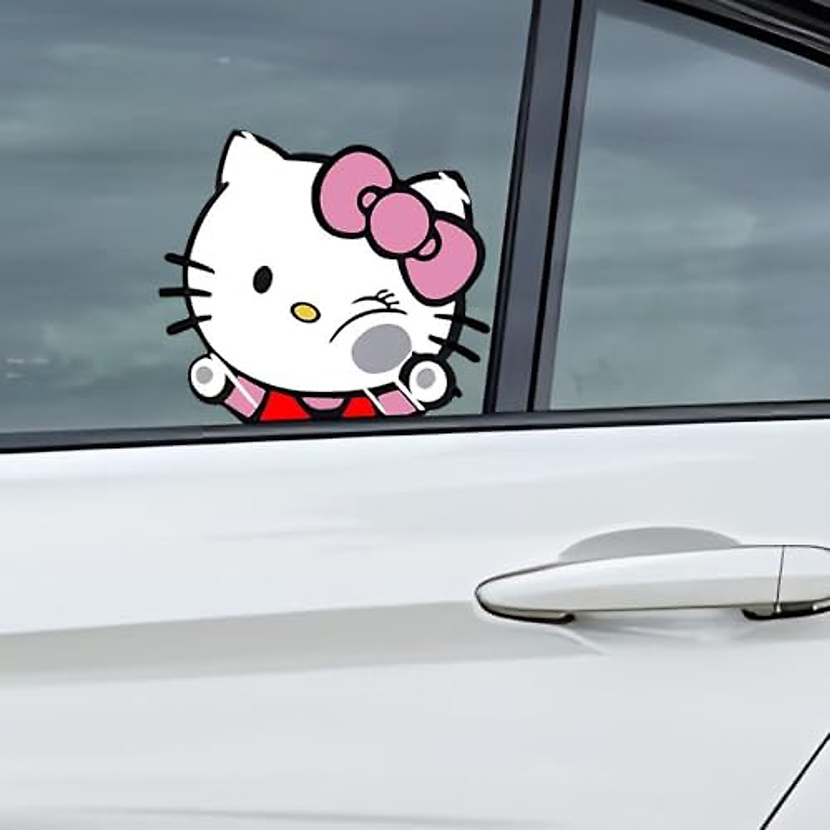 okimari-Hello Kitty Car Sticker Hitting Glass Decal Vinyl
