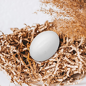 18 Pcs Easter Egg, White Wooden Eggs, Life Size Plain Decorating Eggs for Kids Easter DIY Paint Your Own Egg Decor, Easter Craft, Easter Eggs Hunt, Easter Basket Stuffers, School Activities Supplies