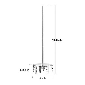 Onlyfire 4 Inch Stainless Steel Pork Puller Used with Standard Hand Drill for Beef, Chicken, Potato Masher and Tamale Meat