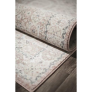 Rugs America Harper HY60A Pink Lemonade Transitional Vintage Area Rug, 5'x7'
