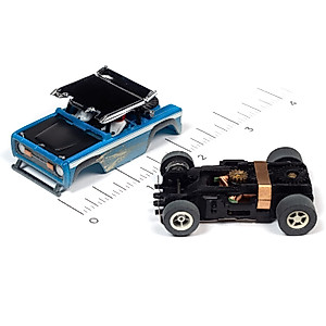 Auto World Xtraction 1971 Ford Baja Bronco (Blue) HO Scale Slot Car