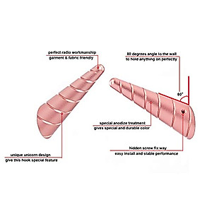 SDH Wall Mount Towel Hooks, Damage Free Modern Coat Hooks for Wall, Heavy Duty Hooks for Hanging Purse Bag Clothes Hat Helmet - Decorative Outdoor & Bathroom Hooks Pack of 4, Pink Aluminum Hooks