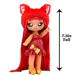 Na Na Na Surprise Sweetest Gems™ Ruby Frost 7.5" Fashion Doll Garnet Birthstone-Inspired with Red Hair, Taffeta Dress and Brush, Poseable, Great Toy Gift for Kids Girls Boys Ages 5 6 7 8+ Years