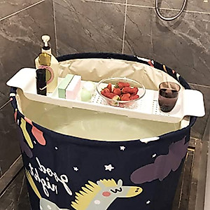 Expandable Bathtub Caddy Tray, Multifunction Bath Organizer Rack Holder for Candle Towel Book Phone Storage(White)