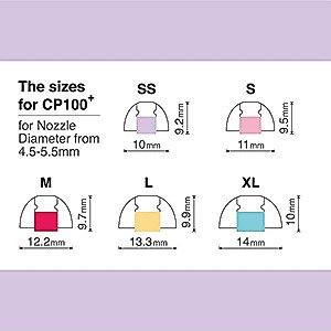 SpinFit CP100 Plus for IEM - M - Medical Grade Silicone Patented Eartips, Secure Fit and Supreme Comfort, Reduce Allergic Reaction, One Set Fits Normal and Thin Nozzles(2 Pairs)(with Inserts)