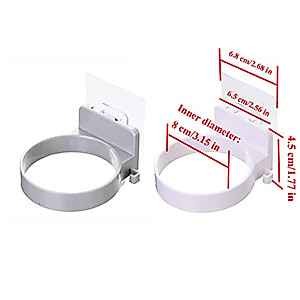 CARURLIFF 2 Pack Hair Dryer Holder Wall Mounted Blower Rack Ring Blow Dryer Wall Hanger for Bathroom
