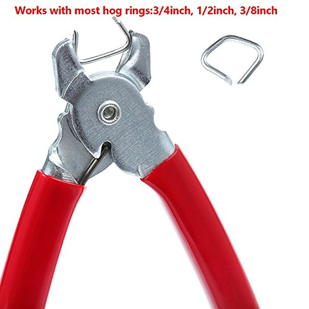 Straight Hog Ring Pliers Kit – Auto Upholstery Installation Tool for Bungee/Shock Cords/Animal Pet Cages/Bagging/Traps/Sausage Casing/Meat bags/Fencing/Railing by NIDAYE (Rings Not Included)