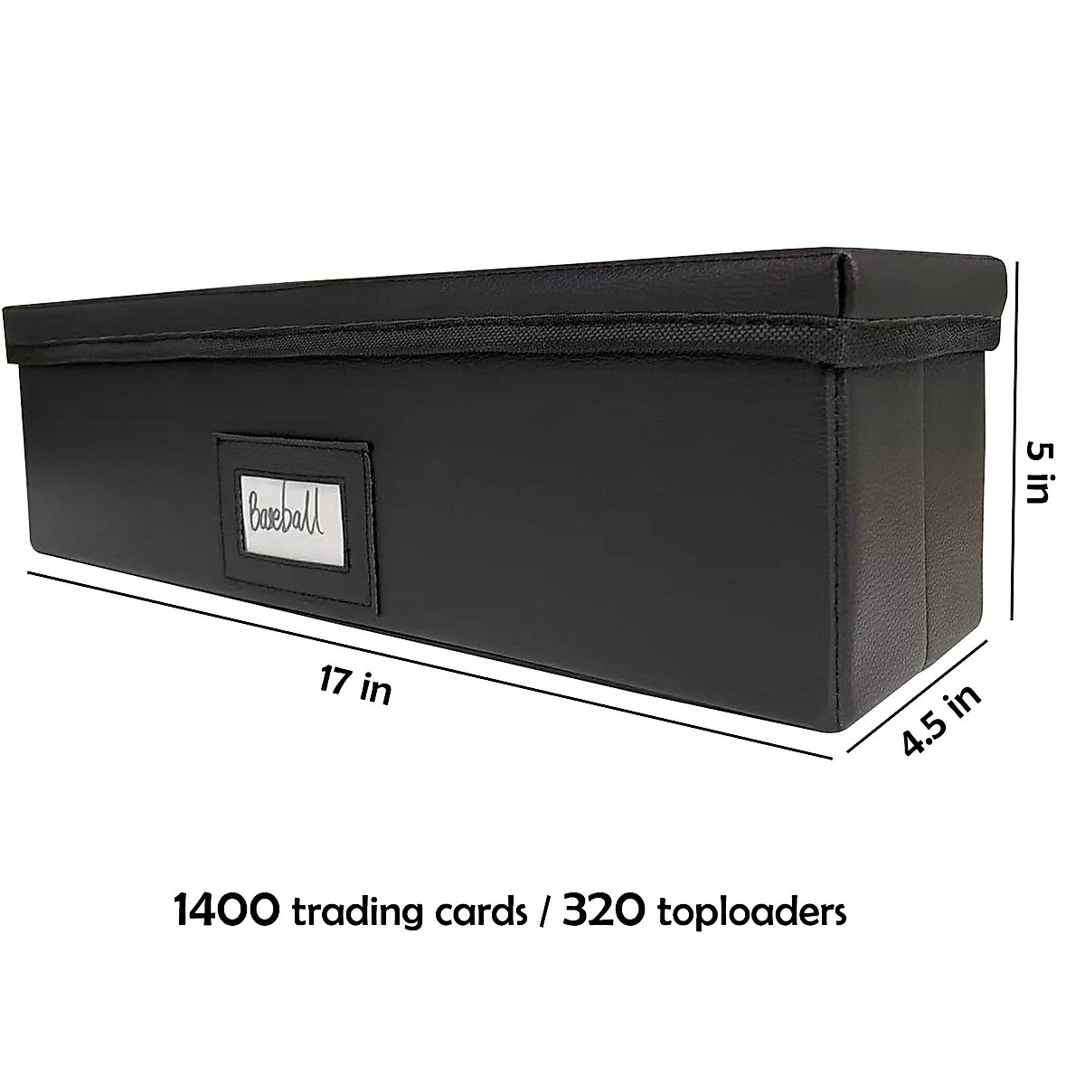 tutata Leather Trading Card Storage Box Toploader Storage Box, Baseball Card Storage Box Card Organizer for MTG TCG CCG LCG Cards and Toploaders and Sleeves