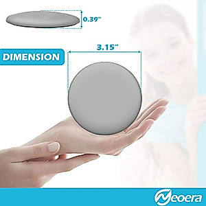 Neoera Door Stopper Wall, 3.15" Round Soft Rubber Door Stop, Silicon Wall Protector, Premium Self Adhesive Door Bumper (Gray, 3.15" 4 Pack)