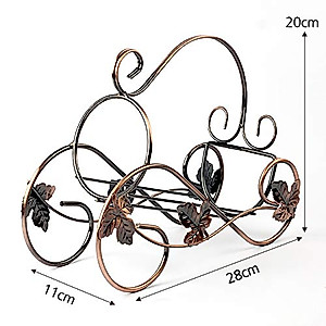 Muellery Decorative Wine Bottle Holder Single Bottle Tabletop Countertop Centerpiece Décor Carriage Design TPKZ37724