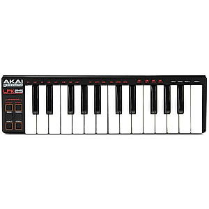 AKAI Professional LPK25 - USB MIDI Keyboard controller with 25 Velocity-Sensitive Synth Action Keys for Laptops (Mac & PC), Editing Software included,MultiColored