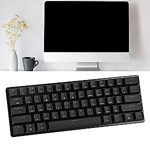 Goshyda Mechanical Keyboard,Portable 61 Keys Gaming Keyboard Durable RGB Backlit Keyboard with FN Key Combination Function,for Laptop Desktop