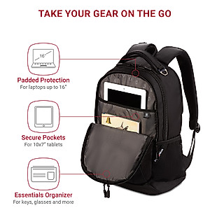 SwissGear Cecil 5505 Laptop Backpack, Black, 18-Inch