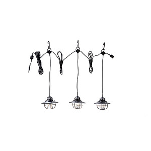 Barebones Edison Pendant String Lights - Forest Lantern, Lantern, and Railroad Lantern - Formal Outdoor String Lights Edison and String Lanterns (Antique Bronze)