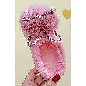 Toddler Slippers Girls Kids Slippers Cute Cat House Slipper Fuzzy Slippers Pink Slipper Winter Warm Slippers Soft House Shoes