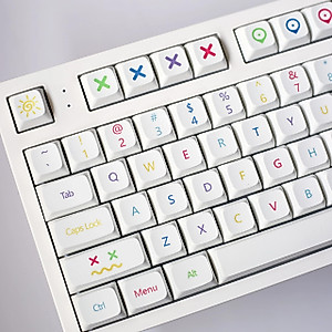 ZMX Color Pen keycap PBT Dye Sublimation Custom Keycap, Cherry Profile Personalized 139 Keycaps Set for MX Switch Mechanical Gaming Keyboard Accessory Keycap Set DIY(only keycap!)