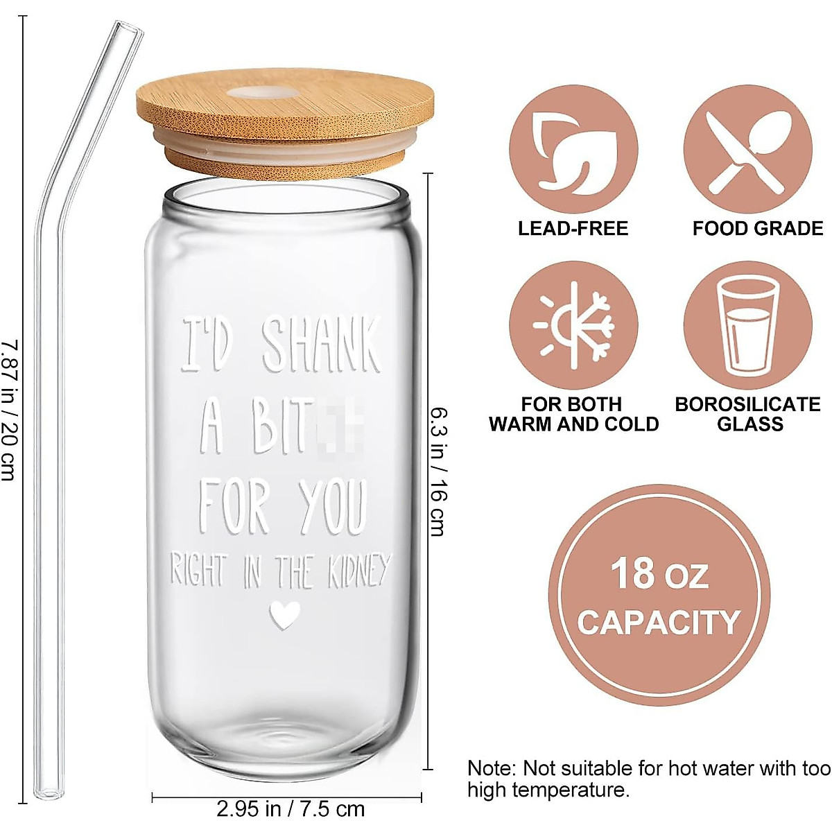 Birthday Gifts for Women Best Friends, Sisters Gifts from Sister, Friendship Gifts for Women, Unique Birthday Gifts for Friends Female Sister Best Friend, Bestie Gifts - 18 Oz Can Glass