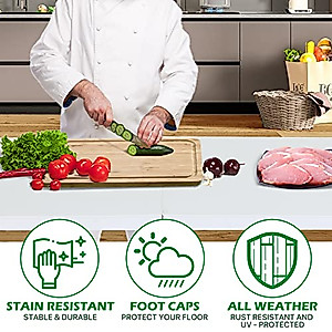 HKLGorg Folding Table 4 Ft Heavy Duty Fold Up Table Camping Working Table Indoor Outdoor Plastic Folding Table Utility Party Dining Table Easy to Assemble with Lock Function White