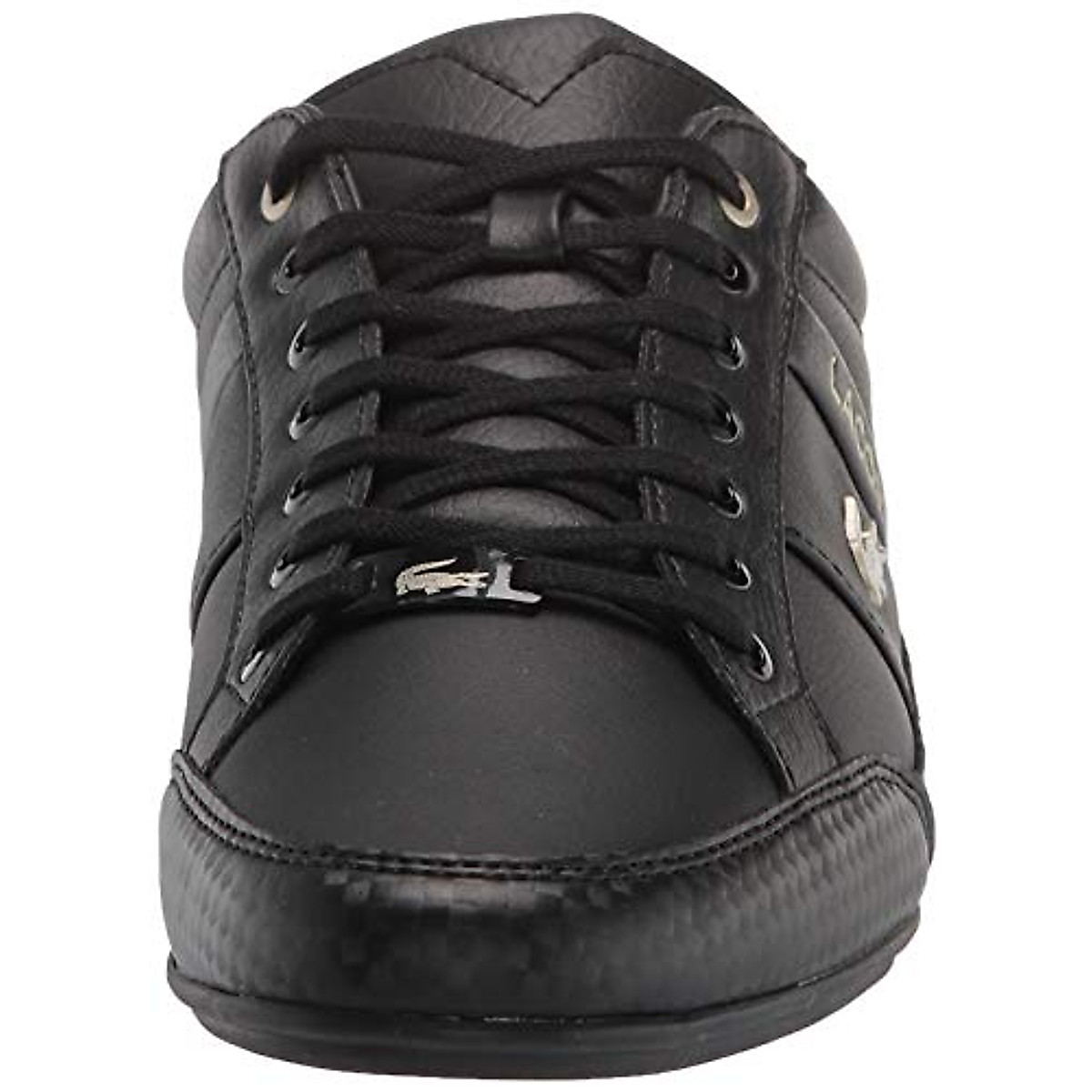 LacosteMensChaymon SneakerBlack/Black/Gold Leather8.5