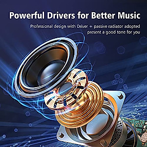 ZEALOT Portable Bluetooth Speakers, Waterproof Speaker IPX5, Mini Wireless Speaker, S32 Upto 12H Playtime, Stereo Pairing, MIC/TF Card/USB/AUX for Home/Outdoor Competible for iOS Andriod Black