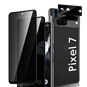 LYWHL [2+2 Pack] for Google Pixel 7 Privacy Screen Protector with Camera Lens Protector, Tempered Glass Anti-Spy Anti-Scratch 9H Hardness Film for Pixel 7 6.3” [Don’t Support Fingerprint Unlock]