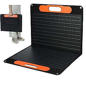 Solar Bag Foldable Mobile Solar Panel Watt Solar Charge Controller Solar Charger with 2 X USB Port 50W Outdoor Solar Generator for Camping and Garden, Easy to Carry
